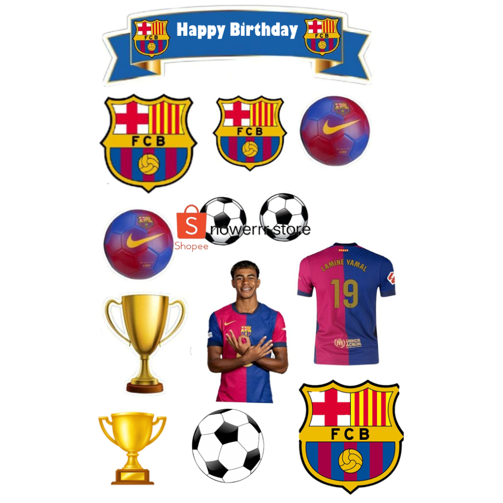 Jual Topper BARCELONA SEPAKBOLA Custom/ Hiasan Cake Barcelona | Shopee ...