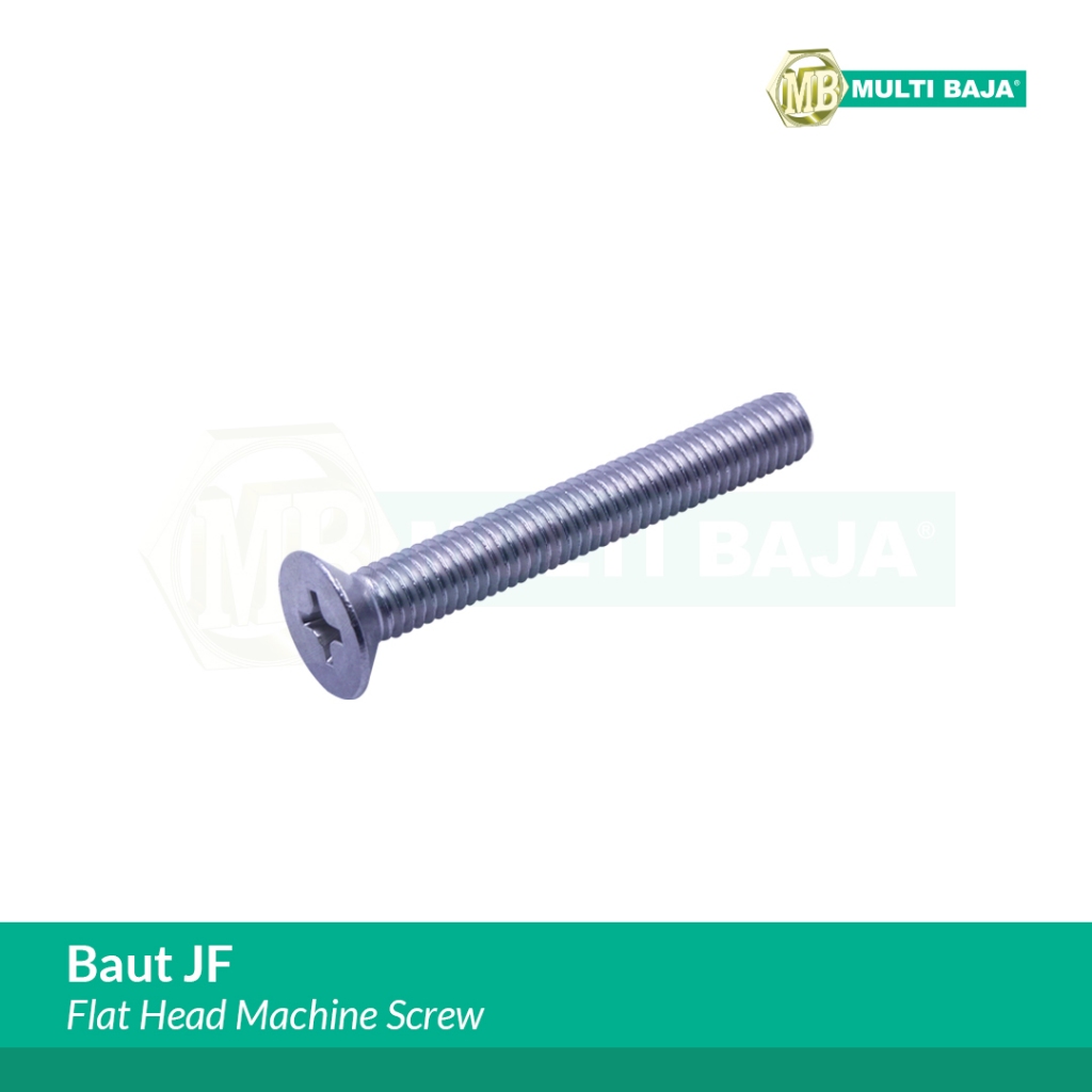 Jual Baut JF Stainless Steel 304 FT M4 x 20 ( Flat Head Mahine Screw ) | Shopee Indonesia