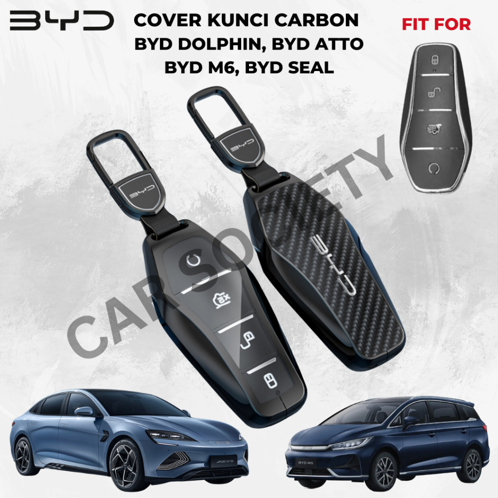 Jual Cover Sarung Kunci Carbon BYD Seal BYD Atto BYD M6 BYD Dolphin ...