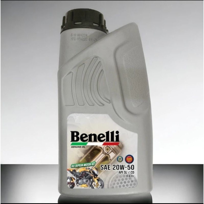 Jual oli benelli genuine oil sport 4T 20w-50 API SL-0,8 Liter | Shopee ...