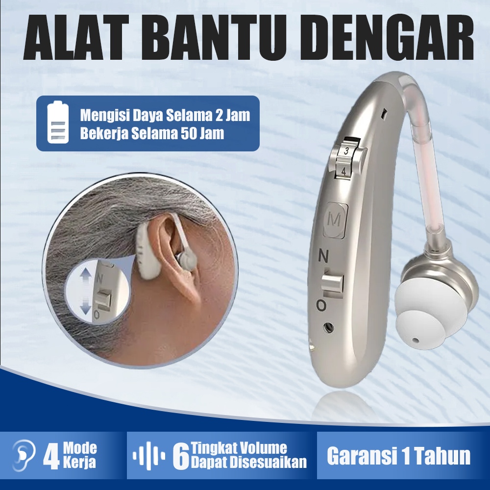 Jual Goodlie Alat Bantu Dengar Dewasa USB Isi Ulang Hearing Aids Digital Lansia Amplifier Suara ...