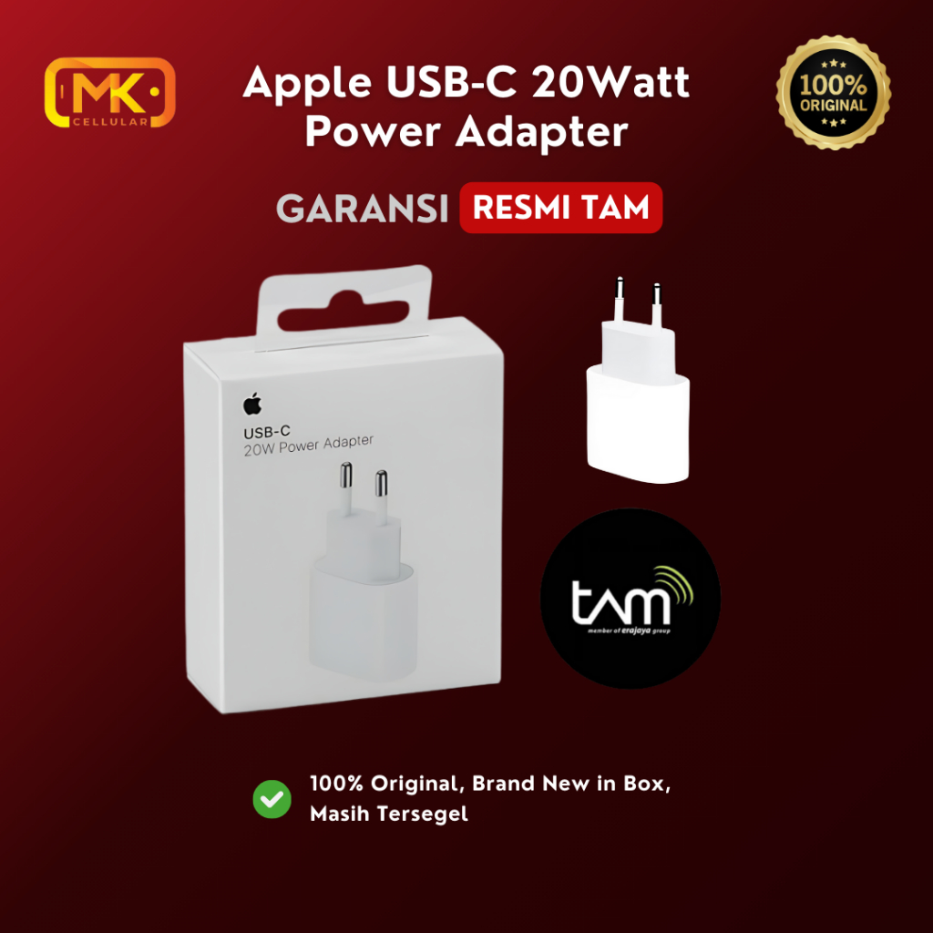 Jual Adaptor iPhone 20 Watt Original TAM Garansi Resmi Indonesia ...