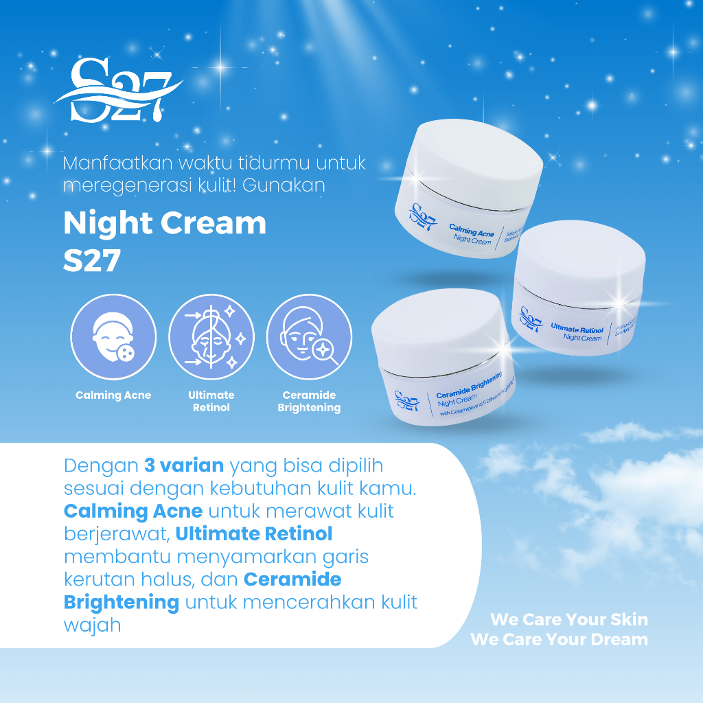 Jual Calming Acne Night Cream S27 | Shopee Indonesia