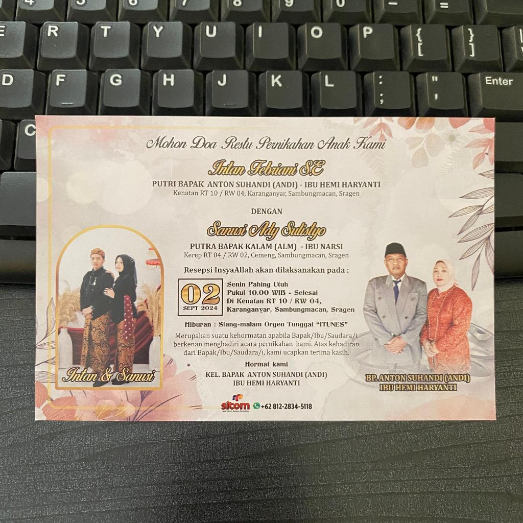 Jual Kertas Punjungan Undangan Nikah Undangan Pernikahan Undangan ...