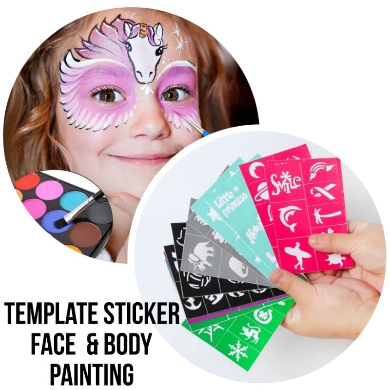 Jual Template Stiker body and face painting stiker face painting ...
