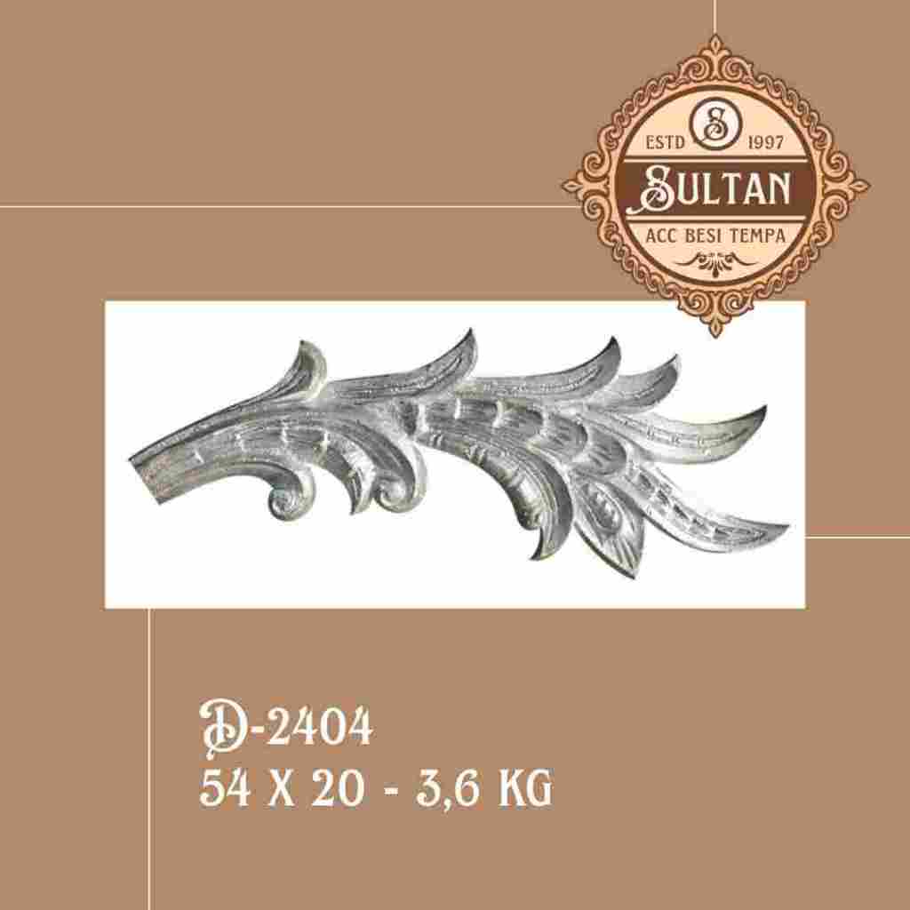 Jual Sultan Besi Tempa / D-2404 / Ornamen Daun Besi Tempa / Ornamen ...