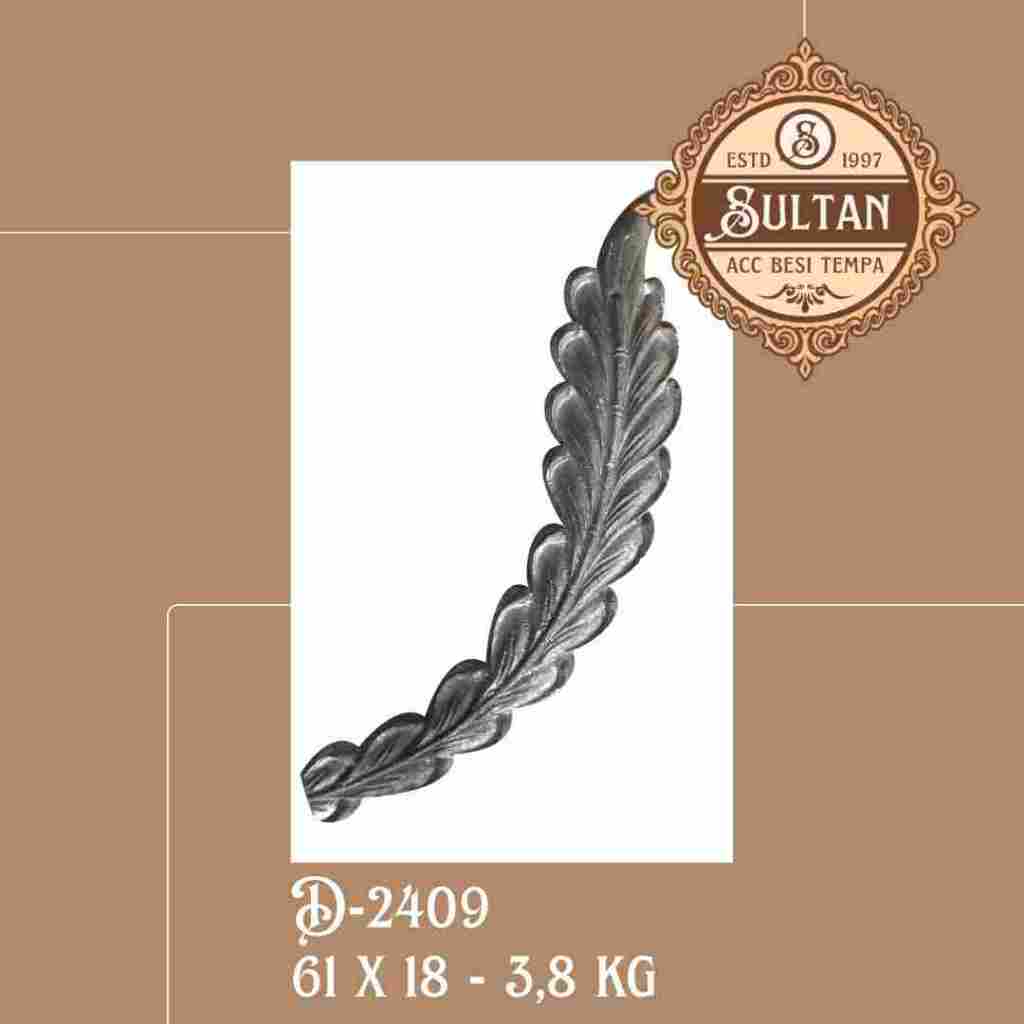 Jual Sultan Besi Tempa / D-2409 / Ornamen Daun Besi Tempa / Ornamen ...