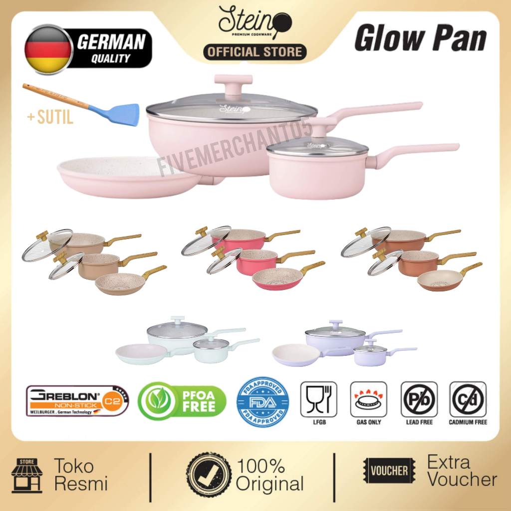 Jual Panci Steincookware Paket Glow Pan Series Set Panci Stein Granite ...