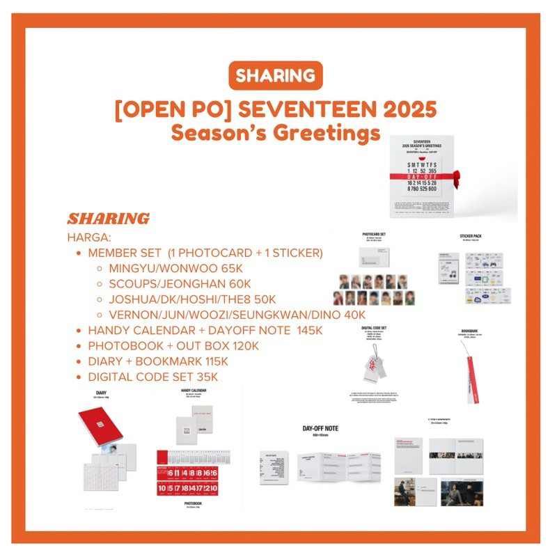 Jual [READY] SHARING SEVENTEEN SEASON’S GREETINGS 2025 JUN / SEUNGKWAN ...