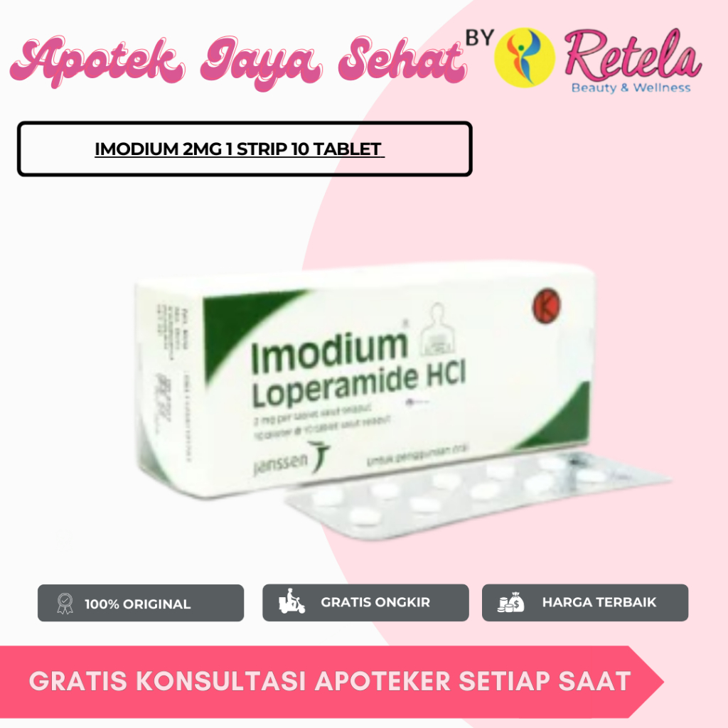 Jual IMODIUM 2MG 1 STRIP 10 TABLET / LOPERAMIDE / OBAT DIARE | Shopee ...
