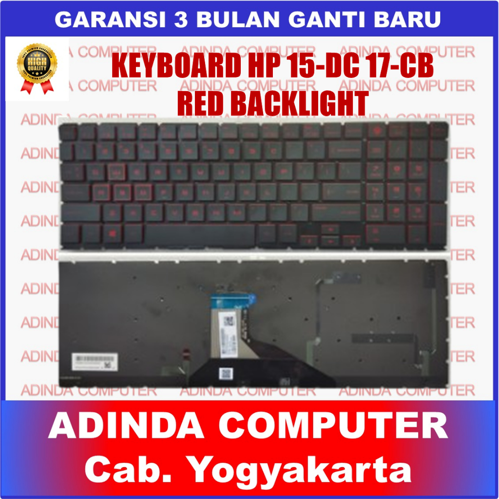 Jual Keyboard Hp Omen 15-DC 15DC 17-CB TPN-C144 TPN-Q211 Red Backlight ...