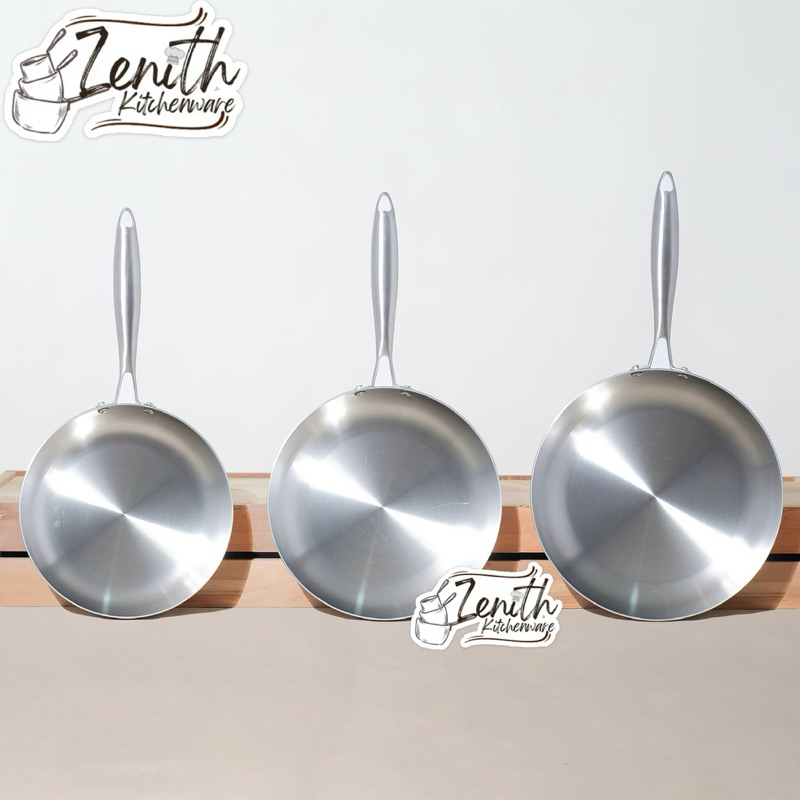 Jual FRY PAN STAINLESS SUS 304 5 PLY TEBAL / PAN TELUR STAINLESS STEEL ...