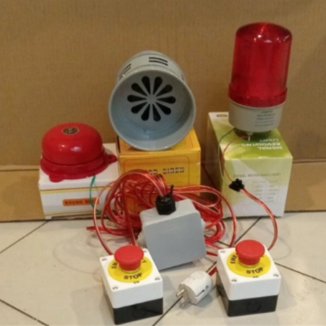 Jual Sirene Emergency Fire Alarm Dan Bell Peringatan Darurat 2 Arah ...