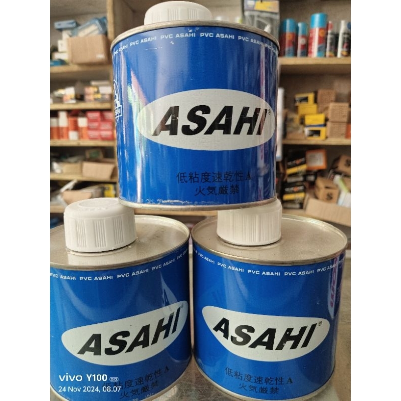 Jual Lem Pipa PVC ASAHI Kaleng / Lem Pipa Paralon Asahi 400 Gram ...