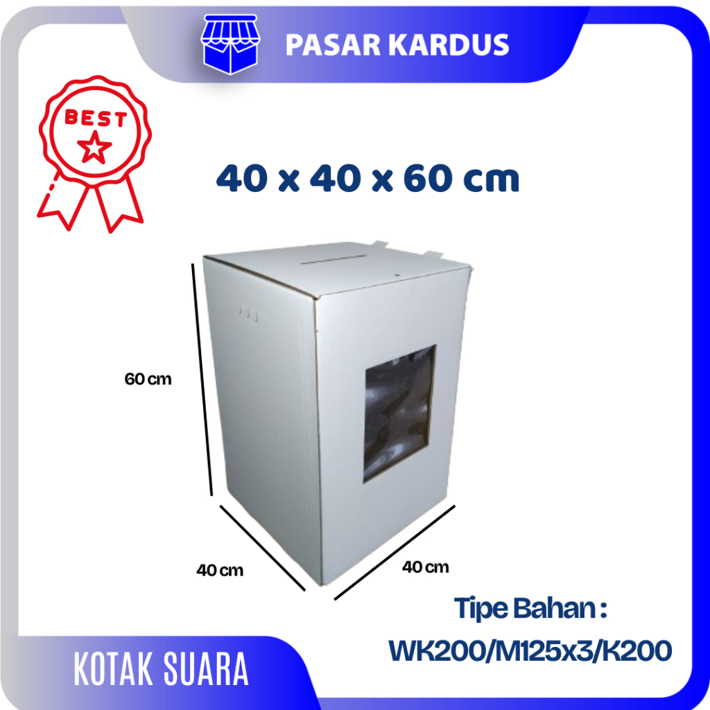 Jual (3 PCS) KOTAK SUARA PEMILU PILKADES PILKADA UKURAN 40X40X60CM ...