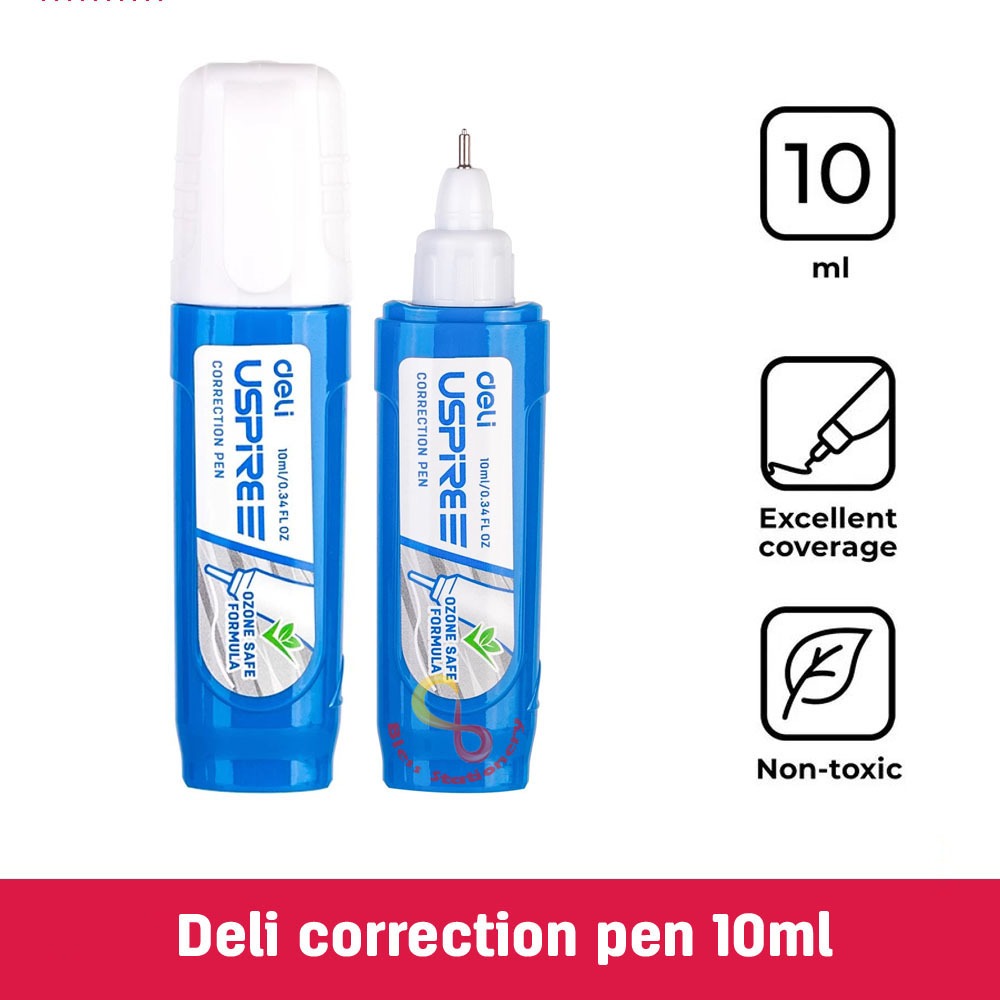 Jual DELI Tipex cair 10ml Correction Pen Steel Tip tipx tip-ex tip-x ...