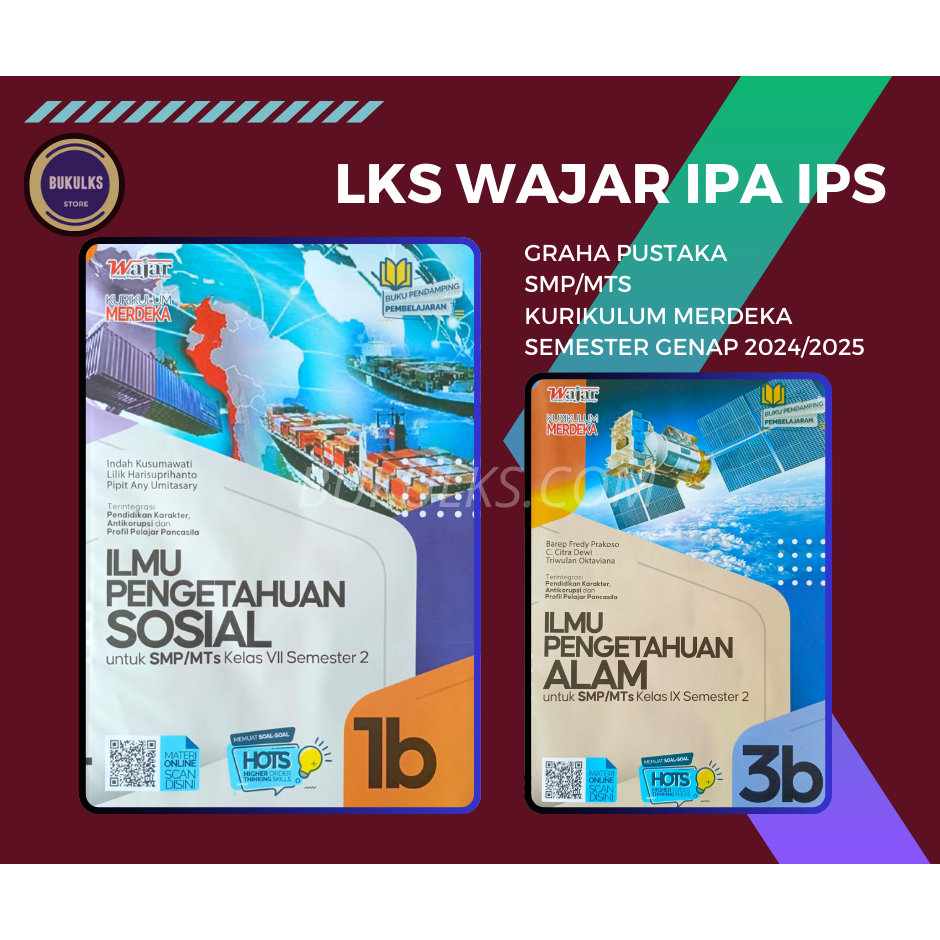 Jual Buku LKS IPA IPS Wajar Graha Pustaka SMP MTS Kelas 7 8 9 Merdeka Genap 2024 2025 | Shopee ...
