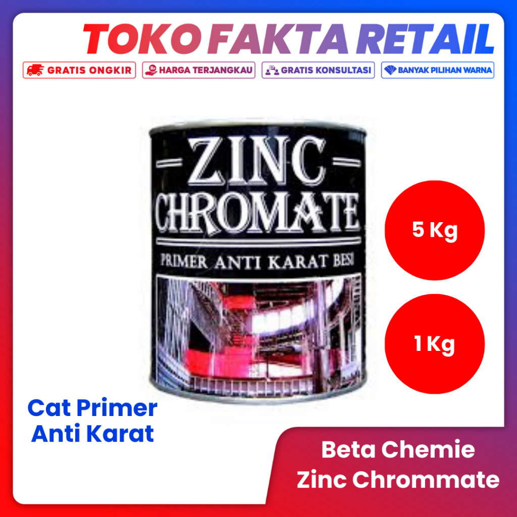 Jual Cat Dasar Anti Karat Zinc Chromate Betachemie ZC Zincromate Cat ...