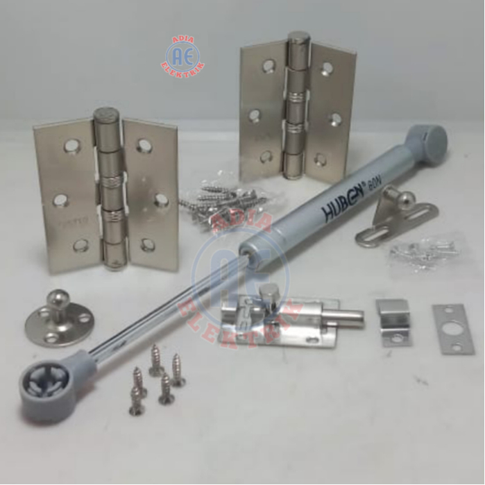 Jual Paket HUBBEN Engsel Hidrolik + Engsel Jendela 3 Inchi Silver Tebal ...