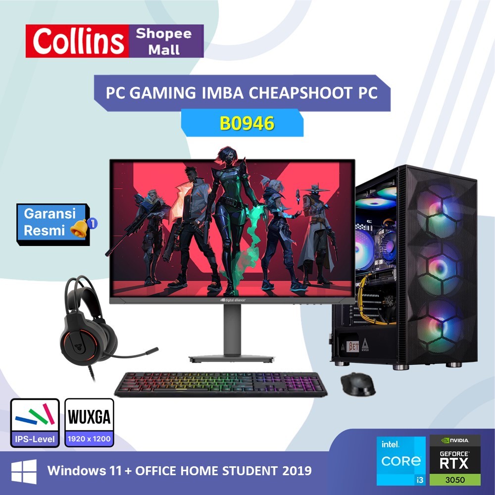 Jual PC GAMING RAKITAN IMBA CHEAPSHOT PC Intel Core I3 12100F Nvida ...