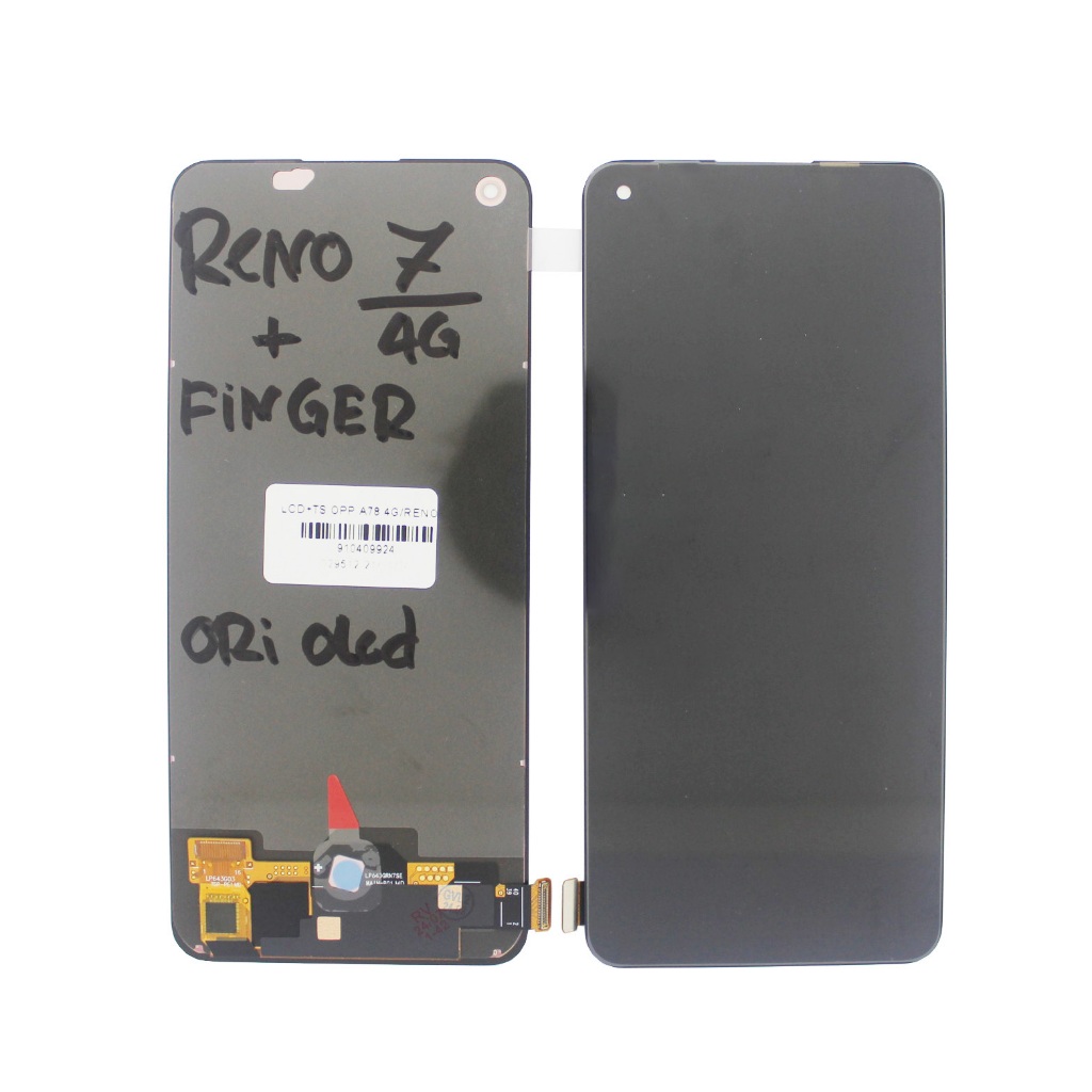 Jual LCD LAYAR GAMBAR OP RENO 7 4G SENSOR JARI FINGERPRINT + TS_ HITAM ...