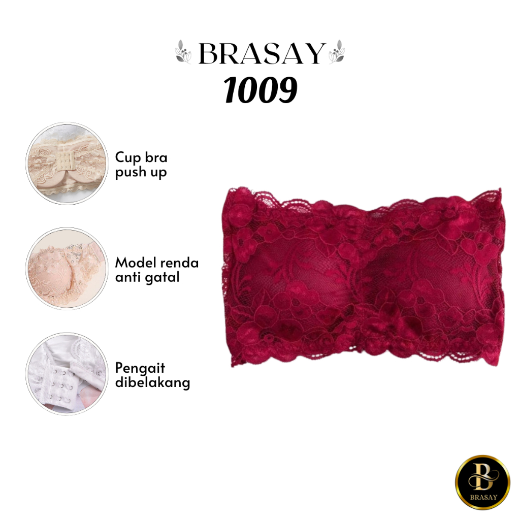 Jual Brasay Bra Fashion Wanita Bandeau Tanpa Tali Sport Bra Push Up Bh ...