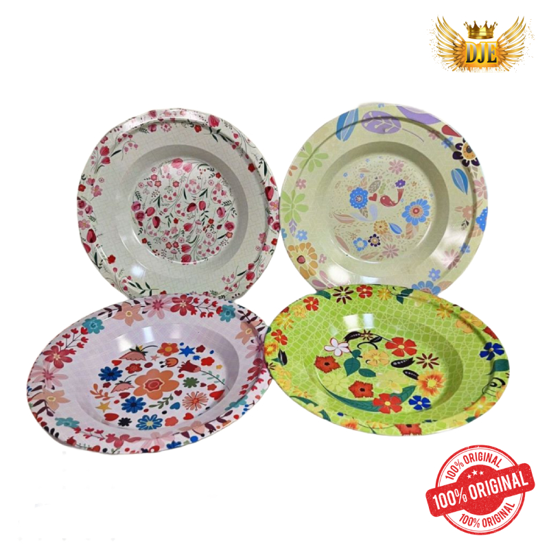 Jual Piring Seng Motif Vintage 20cm 22cm/ Piring Enamel/Piring kaleng ...