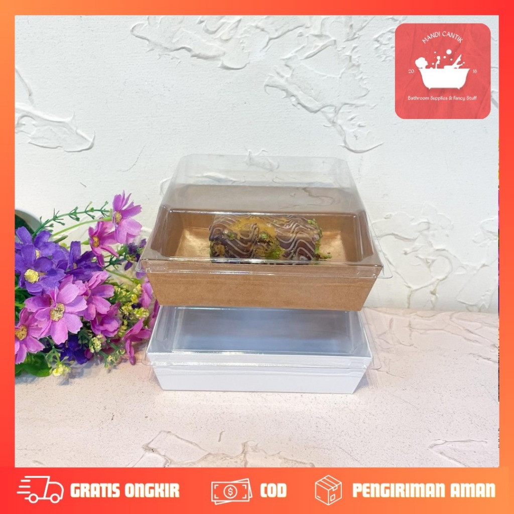 Jual KOTAK MIKA BURGER PERSEGI 12X11,8X6,5 CM KEBAB MAKANAN KUE HAMPERS ...