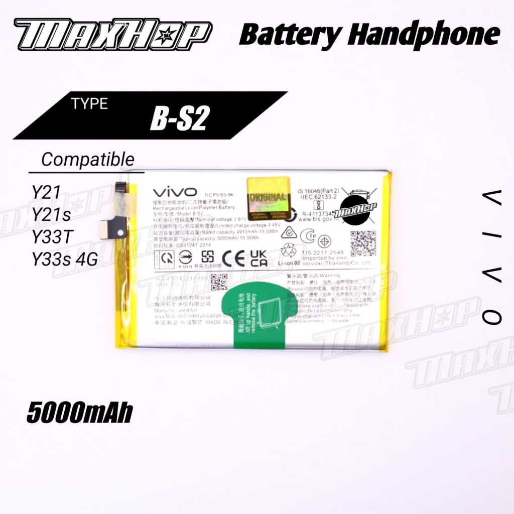 Jual Baterai Original B-S2 Vivo Y21 / Y21s / Y33t / Y33s 4G Batre ...