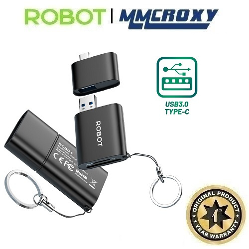 Jual Robot CR203 Card Reader 2in1 USB-C to USB 3.0 SD/TF Card Adapter ...