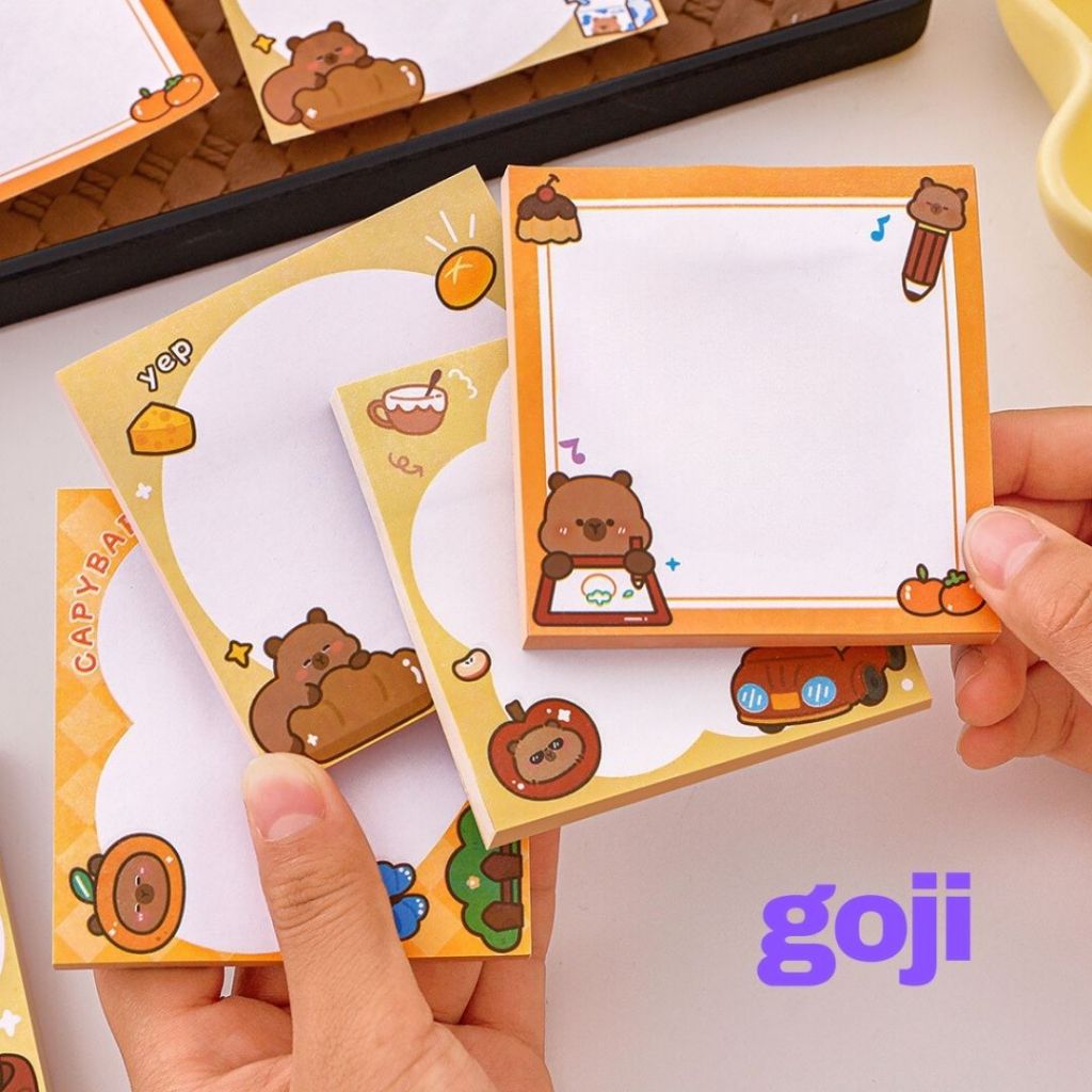 Jual GOJI Sticky Notes Capybara Isi 50 Lembar Memo Pad Stick Note ...
