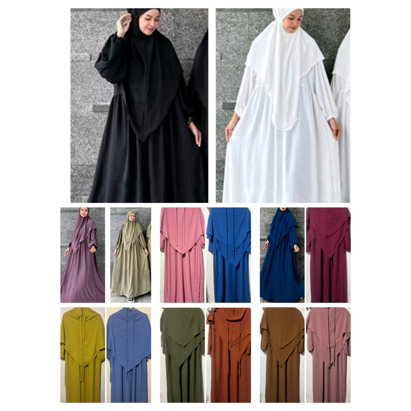 Jual PAKET BUILDING GAMIS SYAR’I DAPAT 2PCS FREE HIJAB | Shopee Indonesia