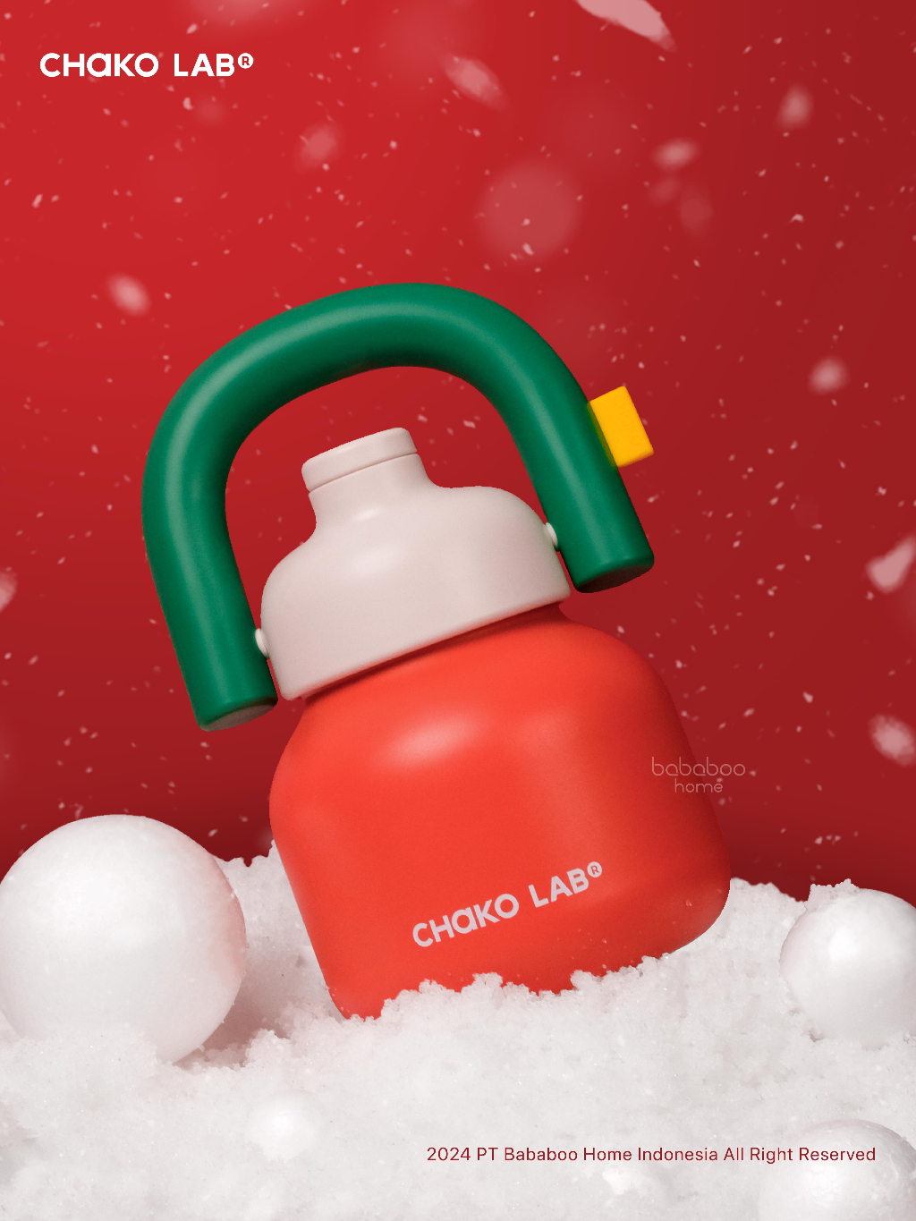 Jual CHAKO LAB Linlin Vacuum Thermos 1000ml - Christmas Edition ...