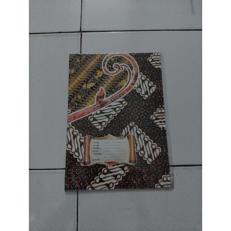 Jual SAMPUL BUKU / SAMPUL JADI MOTIF BATIK UKURAN BUKU CAMPUS (BOXY ...
