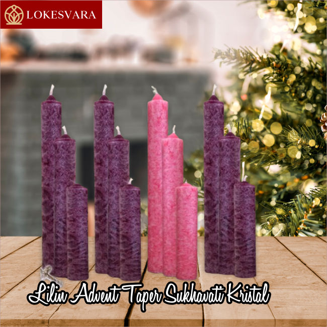 Jual Lilin Doa Advent Katolik Misa Natal Stearin Sukhavati Kristal 4pcs ...