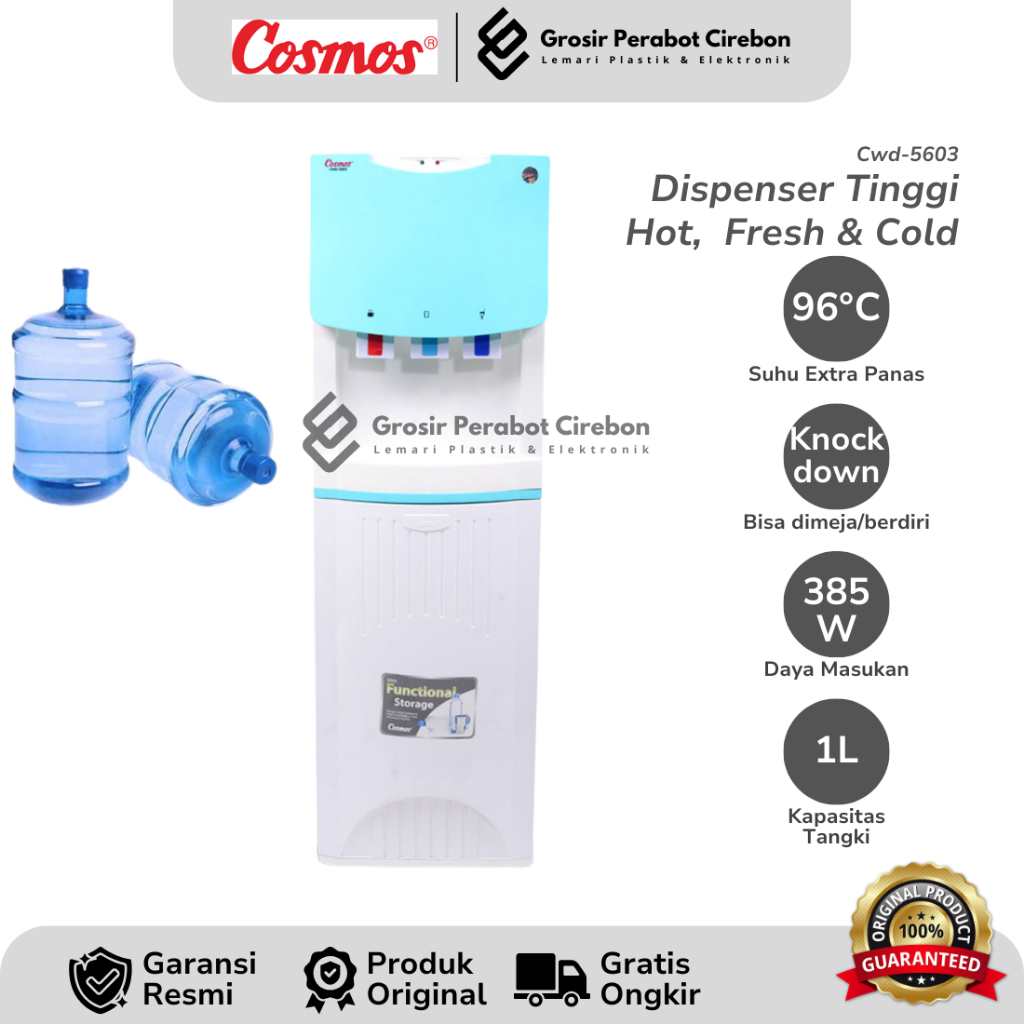 Jual COSMOS WATER DISPENSER CWD-5603 / CWD 5603 WATER DISPENSER COSMOS ...