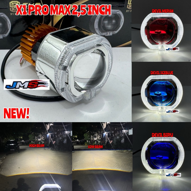 Jual BILED MATRIX 2.5 INCH X1 PRO PLUS SHROUD DEVIL KIPAS PENDINGIN CUT ...