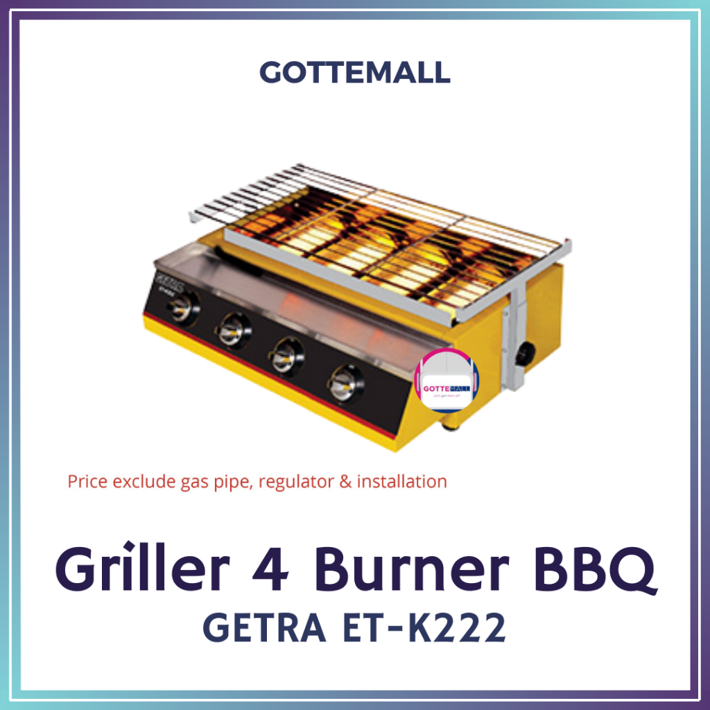 Jual Griller GETRA ET K222 / ET K 222 Kompor Gas Pemanggang 4 Tungku ...