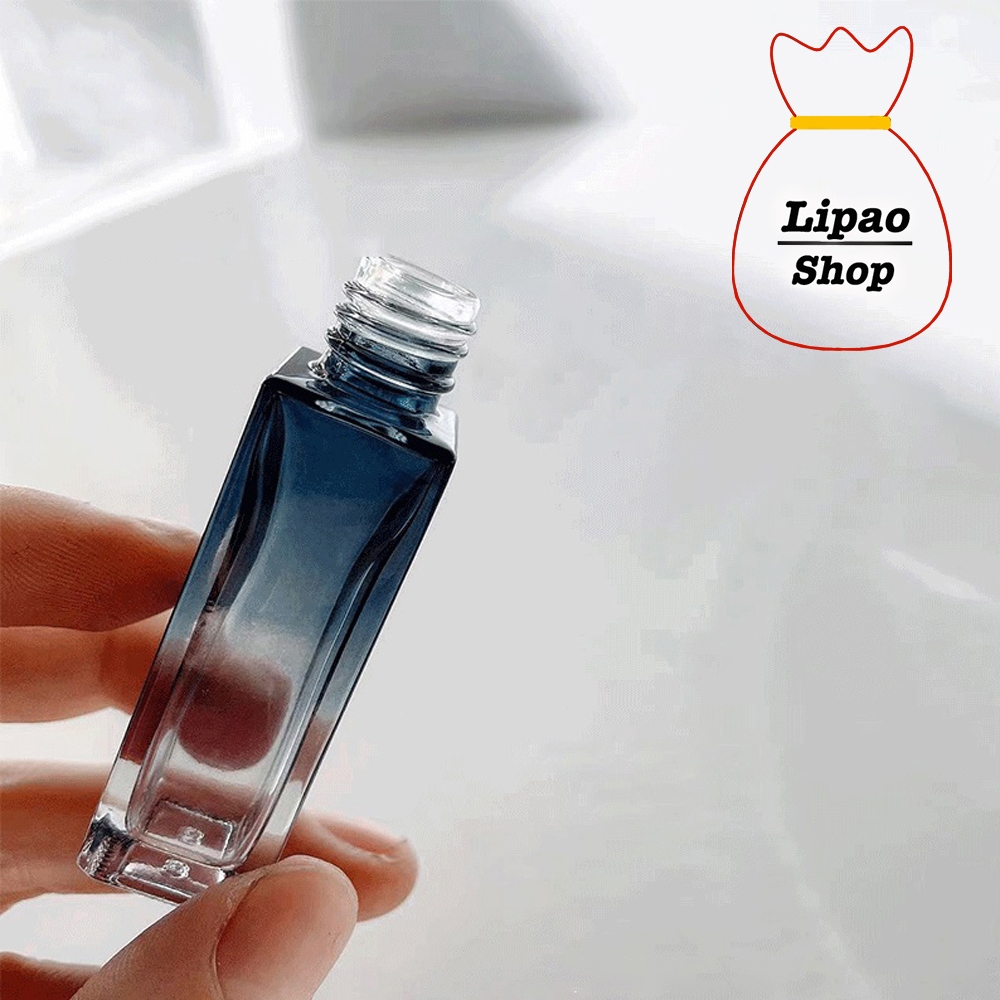 Jual Botol 10ml Parfum Spray Kaca Tebal - BIRU TRANSPARAN Tutup Sprayer ...