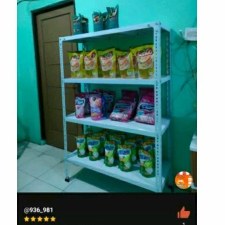 Jual Rak besi 4 susun/ Rak gudang/ rak toko/ rak serbaguna | Shopee ...