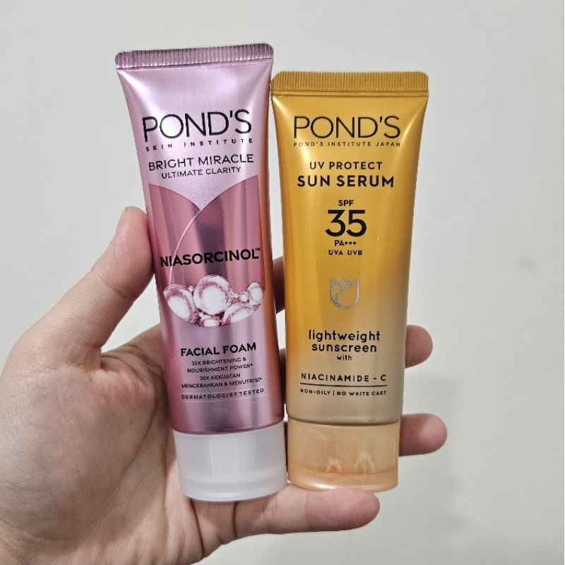 Jual Bundle Ponds Facial Foam + UV Protect Sun Serum | Shopee Indonesia