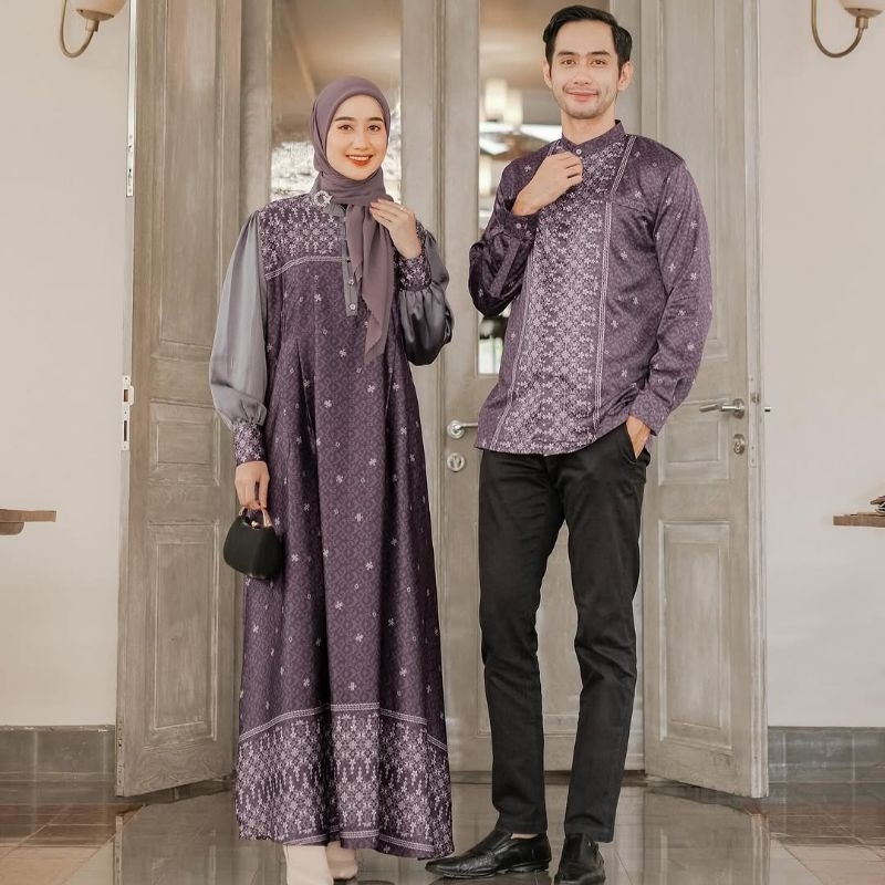 Jual Shanaya Couple Gamis Kemeja Lengan Panjang Baju Couple Lebaran ...