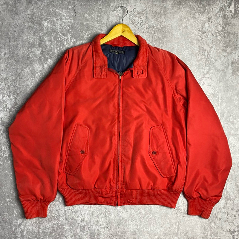 Jual JAKET HARRINGTON MERAH FLIGHT JACKET BOMBER | Shopee Indonesia