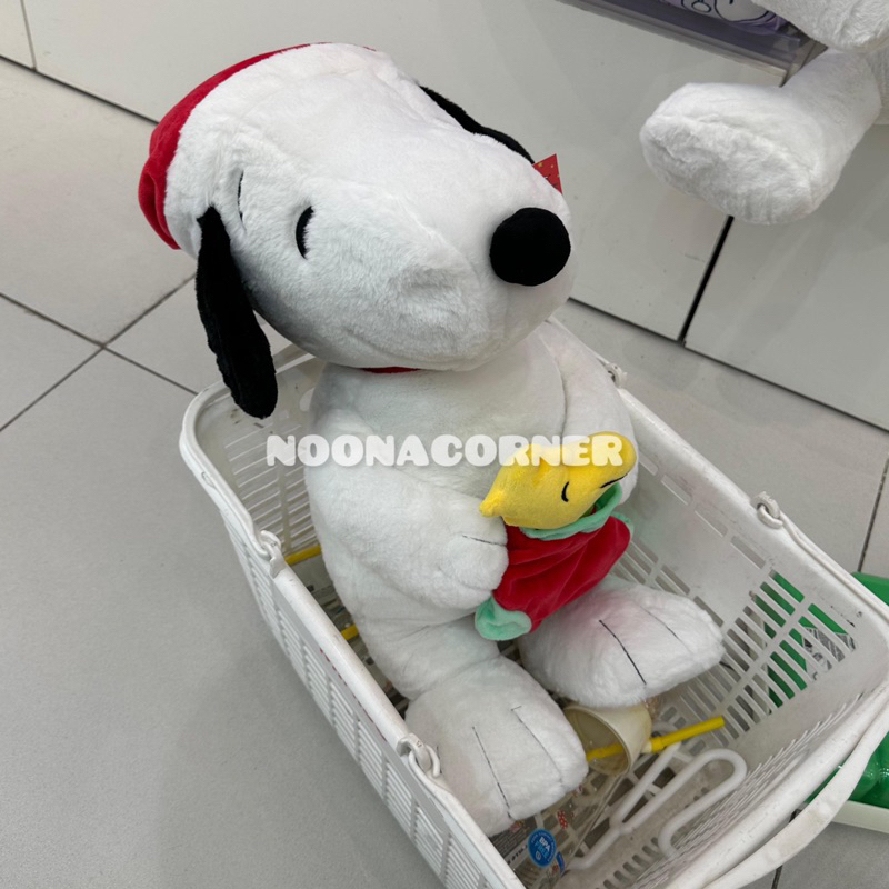 Jual Miniso x Peanuts ‼️ Boneka Lucu JUMBO Snoopy & Woodstock Christmas ...