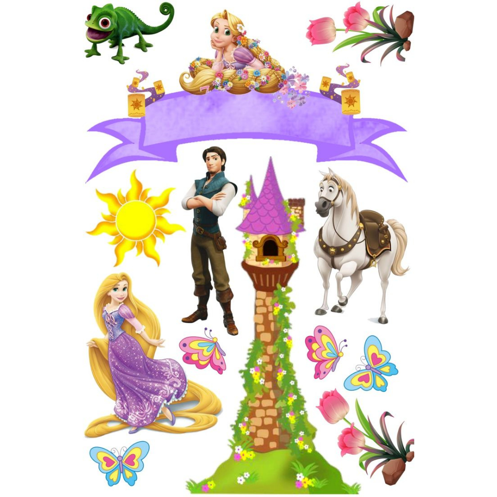 Jual Topper RAPUNZEL / Topper Princes Disney / Topper Hiasan Kue Ulang ...