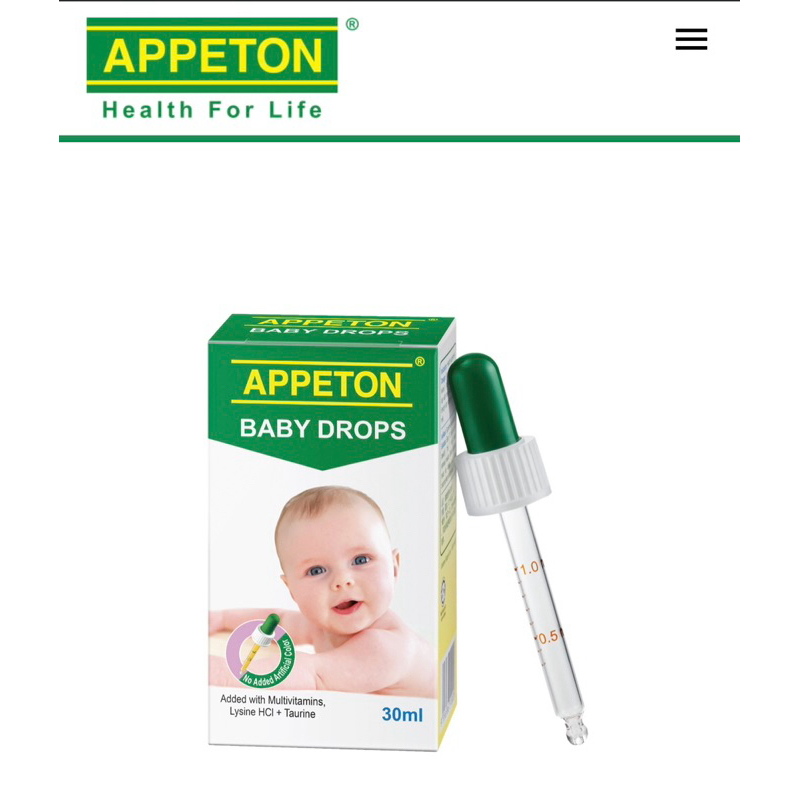 Jual Appeton Baby Drops Multivitamins Lysine HCl + Taurine 30ml ...