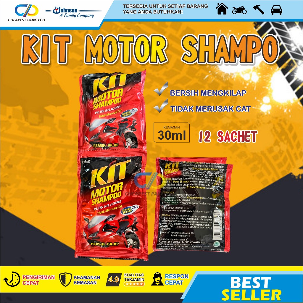 Jual Kit Motor Shampoo Sachet Hanger 30 ml x 12 bjj | Shopee Indonesia
