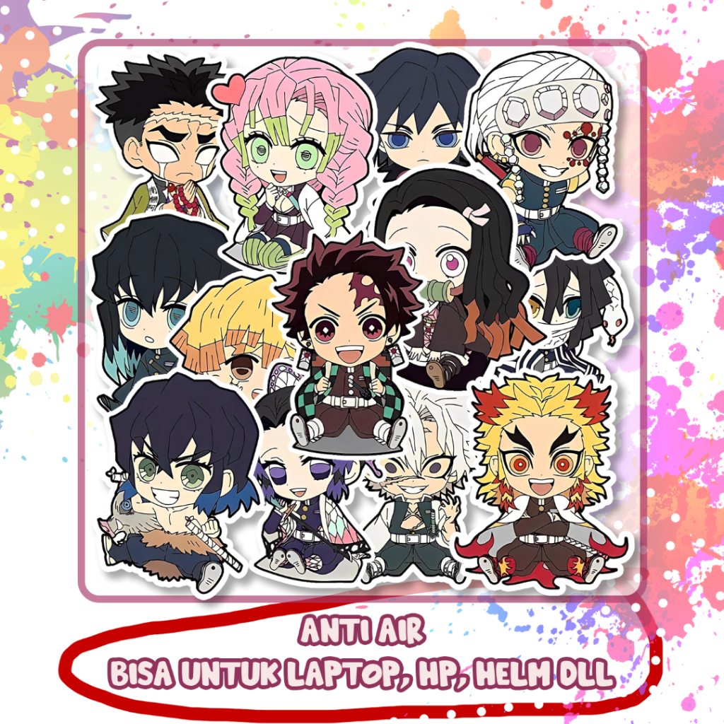 Jual Stiker Kimetsu No Yaiba Demon Slayer Tanjiro Nezuko Muichiro ...