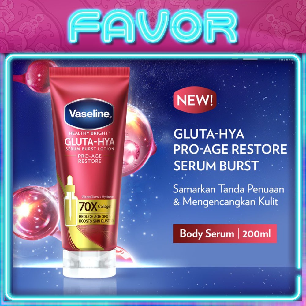 Jual Vaseline Healthy Bright Gluta Hya Pro Age Restore 70x Collagen ...