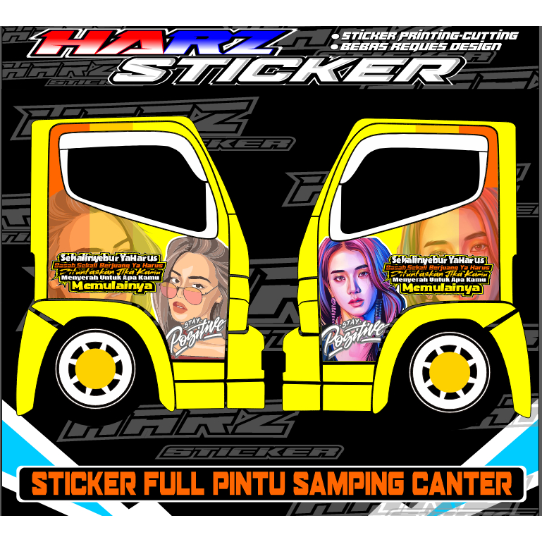Jual [TERBARU]Stiker Full Pintu Truk Canter-Stiker Variasi Truk-Stiker ...